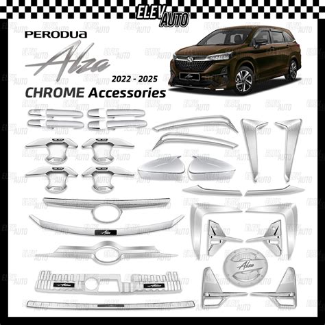 Perodua Alza 2022 2026 Chrome Garnish Accessories Bodykit Door Handle
