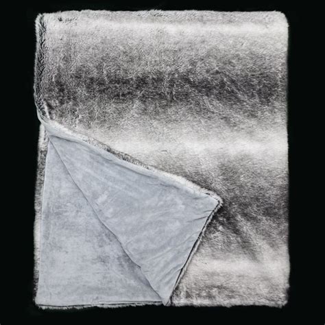 Arctic Grey Wolf Faux Fur Throw Fenrir Throws Faux Fur Throw Fur
