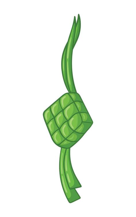 Ketupat Hand Drawn Vector Icon Clip Art Cartoon For Ramadan And Eid Al