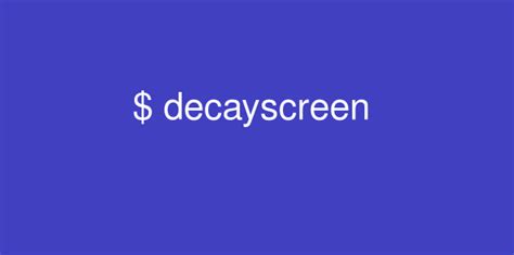 decayscreenコマンドの使い方 UNIX Linuxの部屋