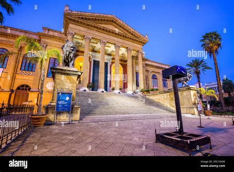 Palermo Italy November 10 2022 Massimo Theater At Twilight The