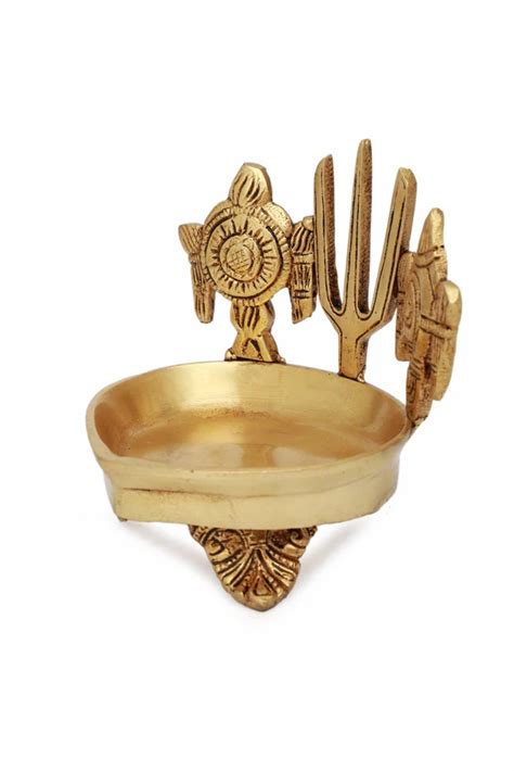 Diwali Antique Brass Shankh Chakra Namah Deepak At Rs 850 In Aligarh