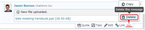 Deleting A File Chatwork