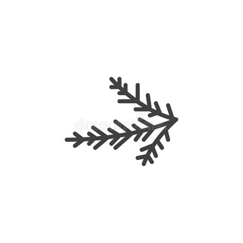Pine Tree Branch Vector Icon Stock Illustration Illustration Of