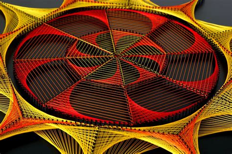 The Sacred Sun Geometry Design String Art Dharayati