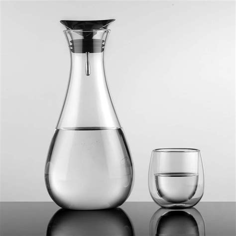 Glastal Glass Water Carafe 18 Litre Water Pitcher With Stainless Steel