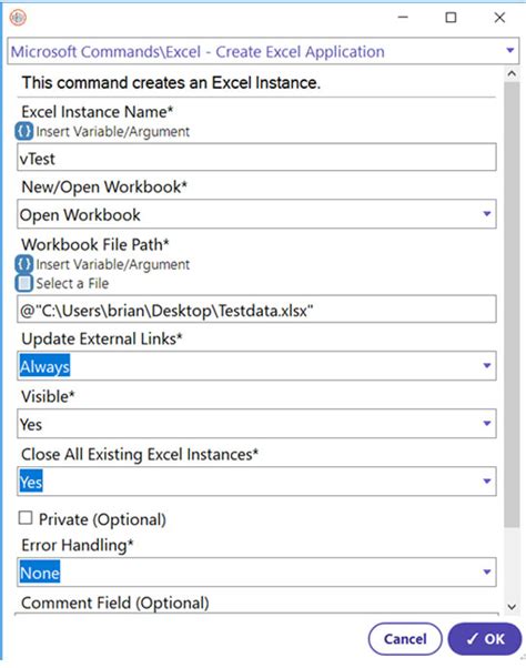 Accessing Excel Files Openbots