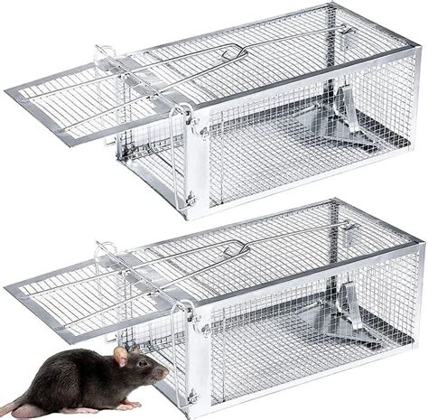 ECVV Humane Rat Trap Live Mouse Rat Trap Cage Thicken Steel Mice