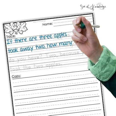Handwriting Passages To Copy Free Fall Set Worksheets Library