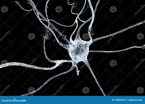 Apoptosis Of Neuron Which Is Observed In Different Diseases Stock