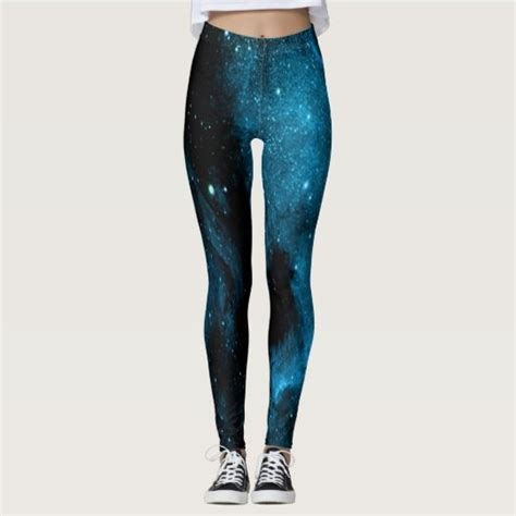 Blue Galaxy Print Leggings Zazzle Galaxy Print Leggings Printed