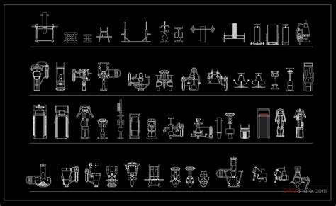 4fitness Equipment Cad Block