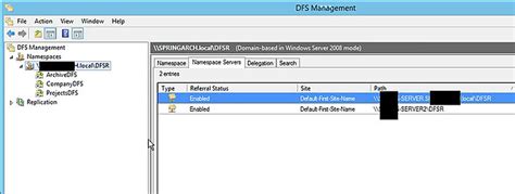 DFS Namespace Problem Windows Spiceworks Community