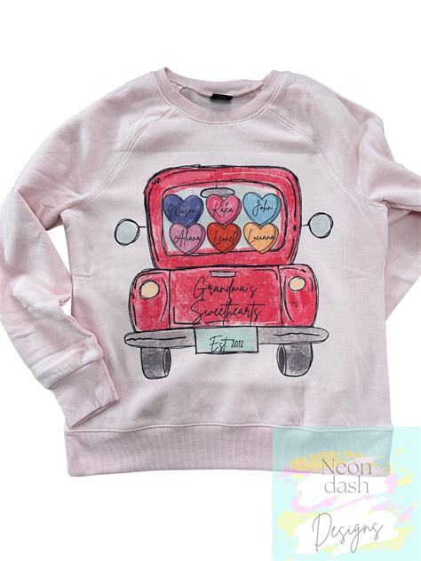 Personalized Valentines Crewneck Etsy