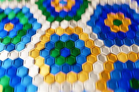 Premium Photo 3d Illustration Of A Colorful Honeycomb Monochrome
