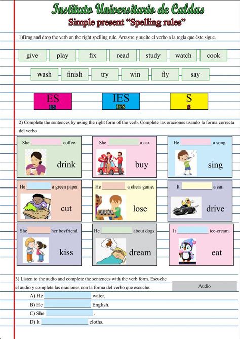 Present Simple Third Person Examples