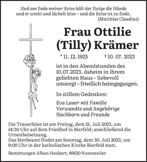 Traueranzeigen Der Letzten 14 Tage Trauer De