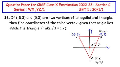 Q28 If 5 3 And 5 3 Are Two Vertices Of An Equilateral Triangle