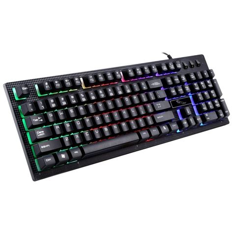 Illuminated Keyboard Mouse Gaming Set Rainbow Wire Grandado