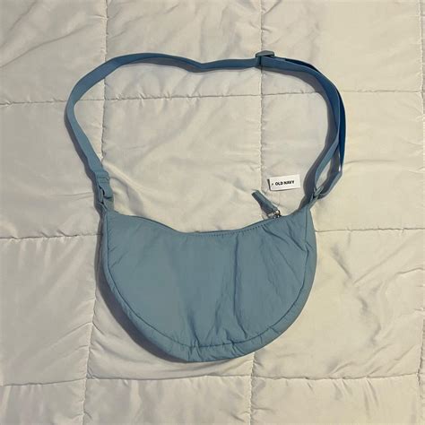 Old Navy Blue Crescent Crossbody Bag NEW Depop