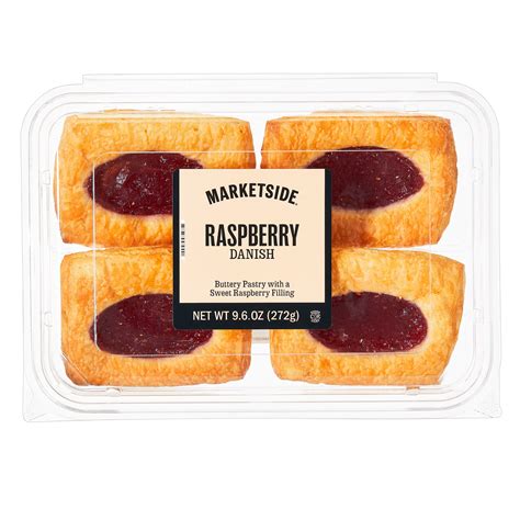 Marketside Flaky Raspberry Danish Baked Pastry 952 Oz 4 Count With