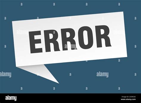 Error Banner Error Speech Bubble Error Sign Stock Vector Image And Art