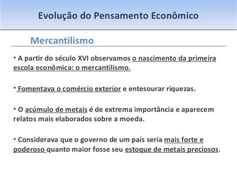 Evolução Do Pensamento Econômico