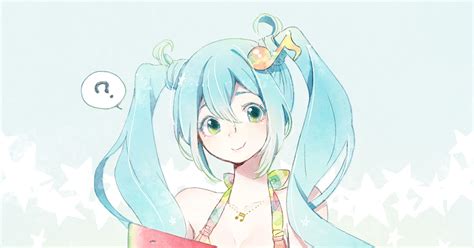 Hatsune Miku Swimsuit Vocaloid Mikusummer Pixiv
