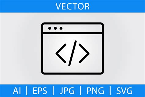Vector Web Application Outline Icon Graphic By Muhammad Ali · Creative Fabrica