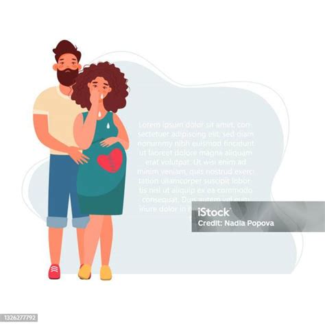 임신 손실 낙태 유산 개념 여자는 병원이나 병원에서 울고있다 그녀는 아이를 잃었습니다 플랫 벡터 일러스트레이션입니다 Nn 건강