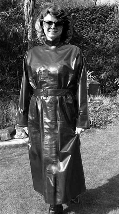 Vintage Black Rubber Raincoat Combinaison De Caoutchouc Imperméable