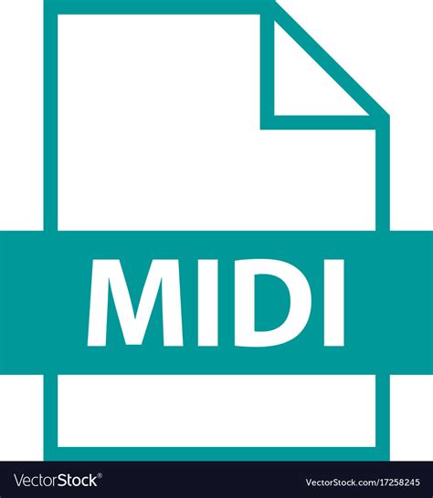 File Name Extension Midi Type Royalty Free Vector Image