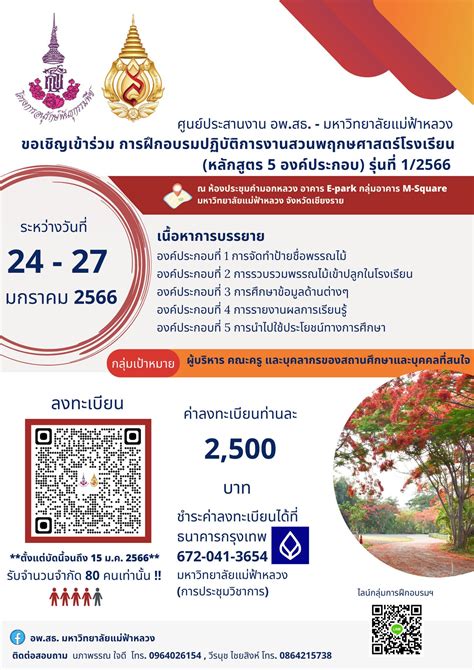 ศูนย์ประสานงาน อพ สธ มหาวิทยาลัยแม่ฟ้าหลวง Facebook