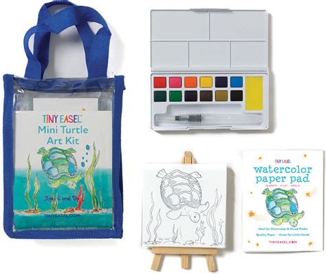 Tiny Easel Mini Turtle Art Kit The Good Toy Group