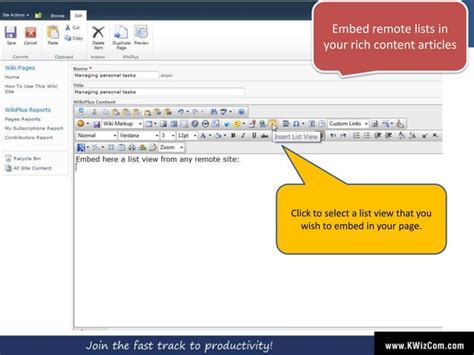 kwizcom sharepoint wiki plus product overview pptx