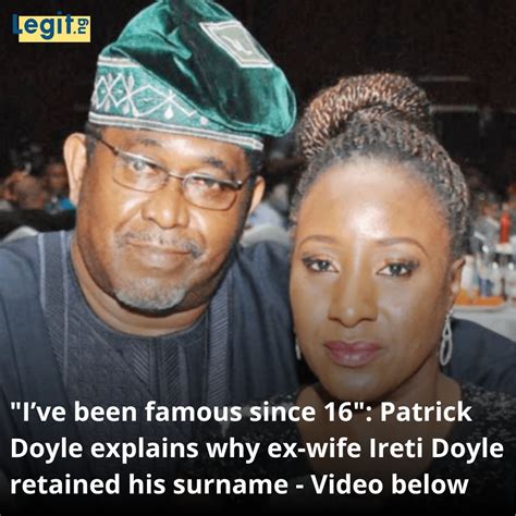 Legitng Actor Patrick Doyle Has Addressed The Claims That His Ex Wife Actress Ireti Doyle