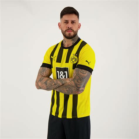 Camisa Puma Borussia Dortmund Home 2023 Com Patrocínio Futfanatics