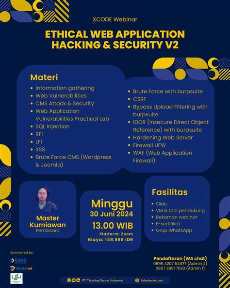master kurniawan on linkedin webinar x code ethical web application