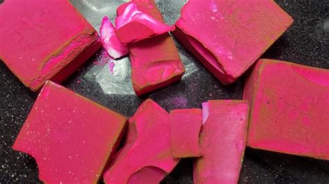 Pink Dyed Gym Chalk Crumble Asmr Youtube