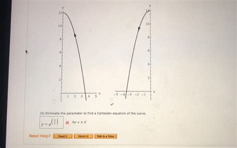 Solved Consider The Parametric Equations Below X ſty 12 1