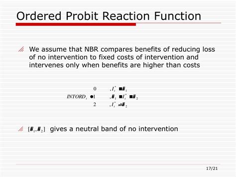 Ppt Central Bank Intervention In Romanian Forex Market Estimating A Reaction Function