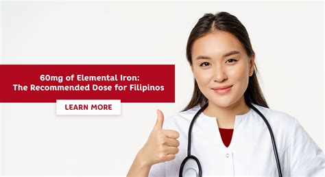 Hemarate® Fa 60mg Of Elemental Iron The Recommended Dose For Filipinos