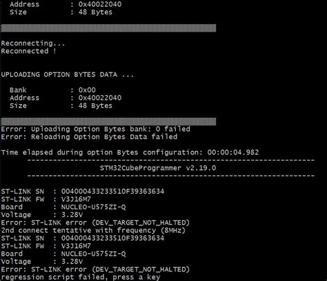 St Link Error Devtargetnothalted While Doing Stmicroelectronics Community