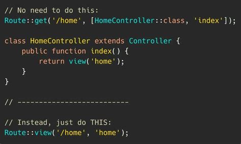 Suhail Osman On Linkedin Laravel Tip You Can Use `routeviewuri Bladepage` To Return A View