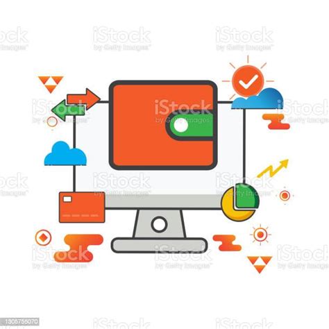 錢包插圖計算機插圖扁平向量圖示可用於圖示設計項目ui網路應用程式向量圖形及更多中央處理器圖片 中央處理器 互聯網 人體模樣物 Istock