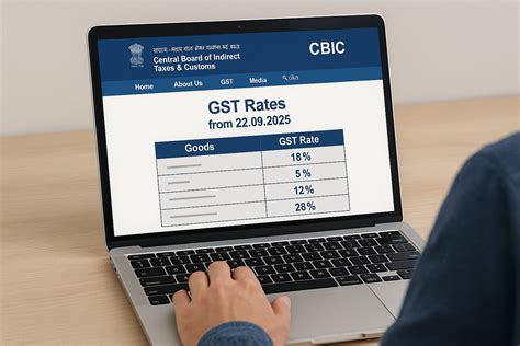 Search New GST Rates Applicable From Official CBIC Link