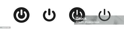 전원 차단 버튼을 켜기 스위치 끄기 아이콘을 켭다 흰색 배경에서 격리된 시작 버튼 사인을 누릅니다 벡터 원 기호 오프에 누름 버튼에 대한 스톡 벡터 아트 및 기타 이미지