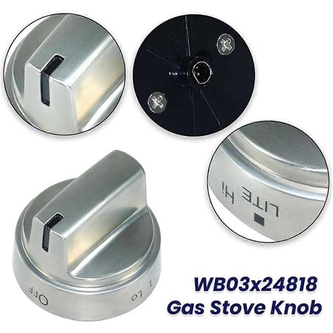 5pcs Wb03x24818 Stainless Steel Stove Knob Replacement For Ap5989029