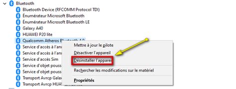 bluetooth non connecté