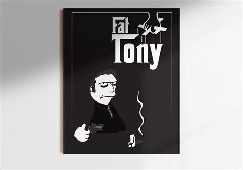 Fat Tony Godfather Parody Poster Digital Simpsons Cartoon Show Print